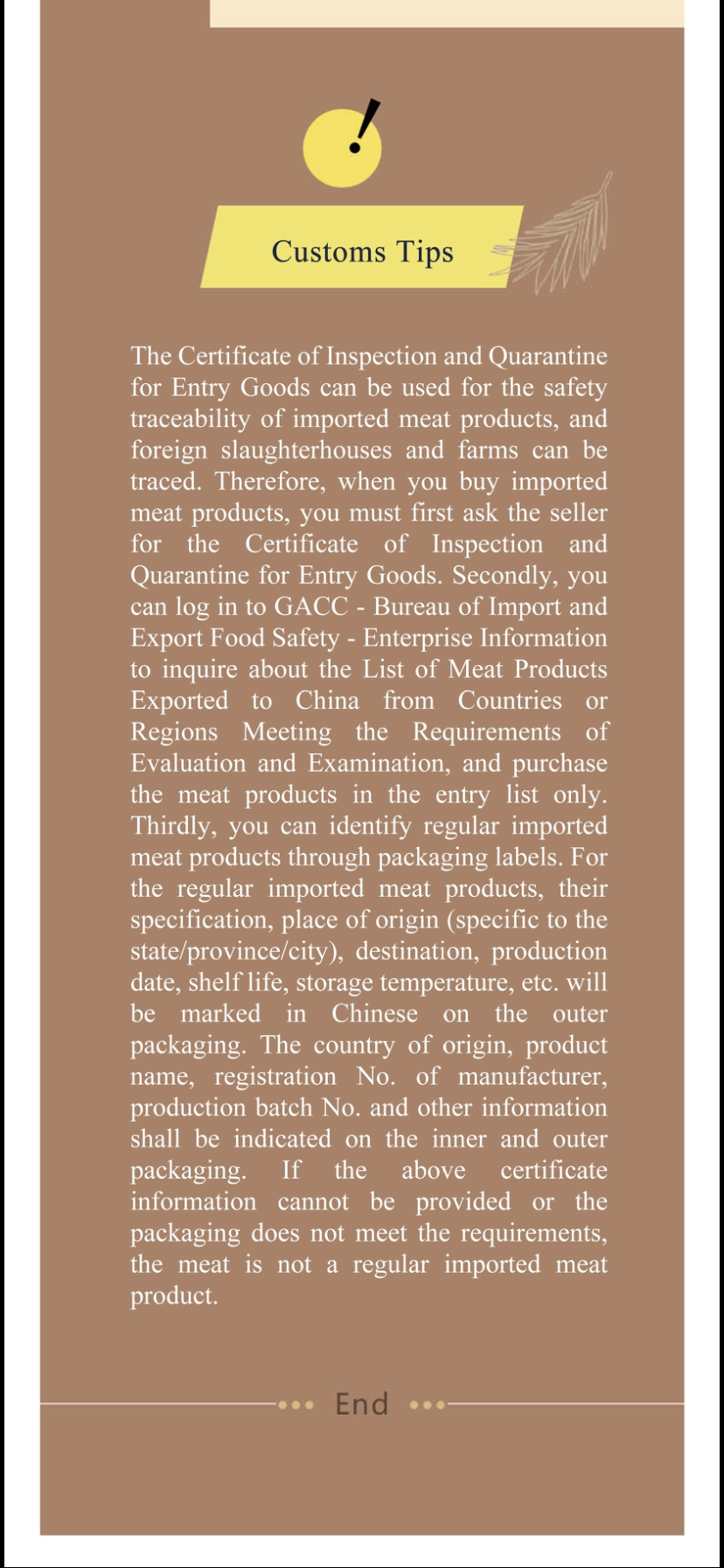 How does the customs guarantee the national food safety?(2)