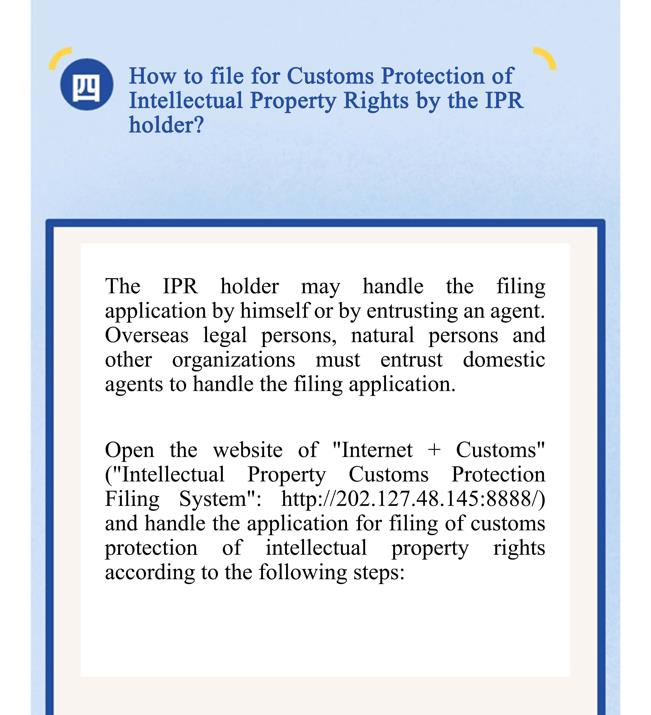 Do you understand the customs protection of intellectual property? (3)